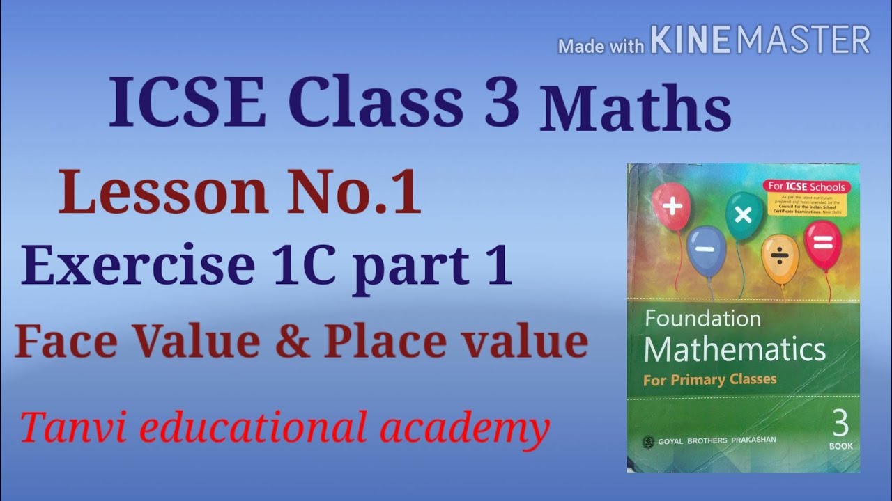 ICSE Class 3 maths Lesson no.1 Exercise 1c part 1 - YouTube
