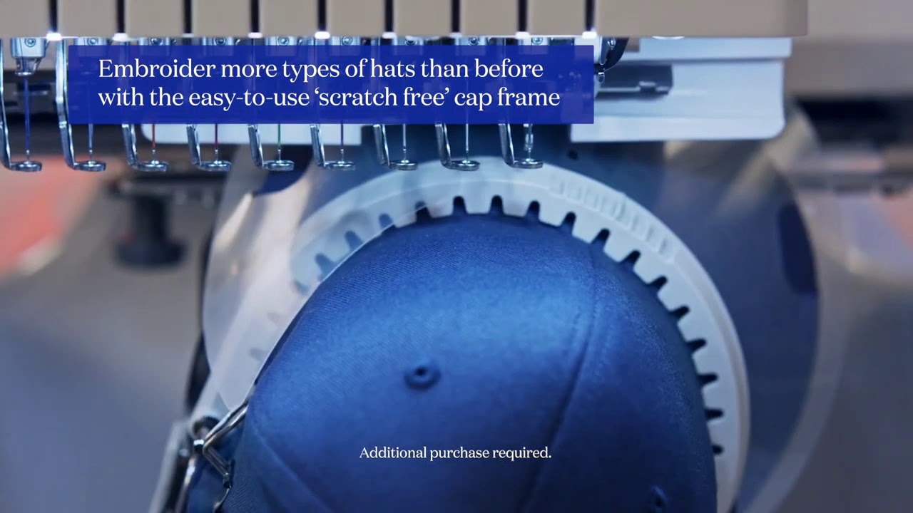 Brother Embroidery: Flat Brim Cap Frame on the Brother PR Embroidery ...