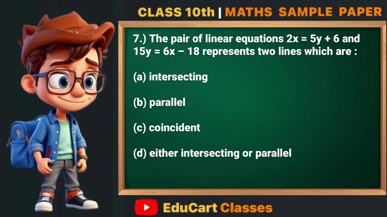 The Pair Of Linear Equations 2x 5y 6 15y 6x 18 Represents Two the-pair-of-linear-equations-2x-5y-6-15y-6x-18-represents-two