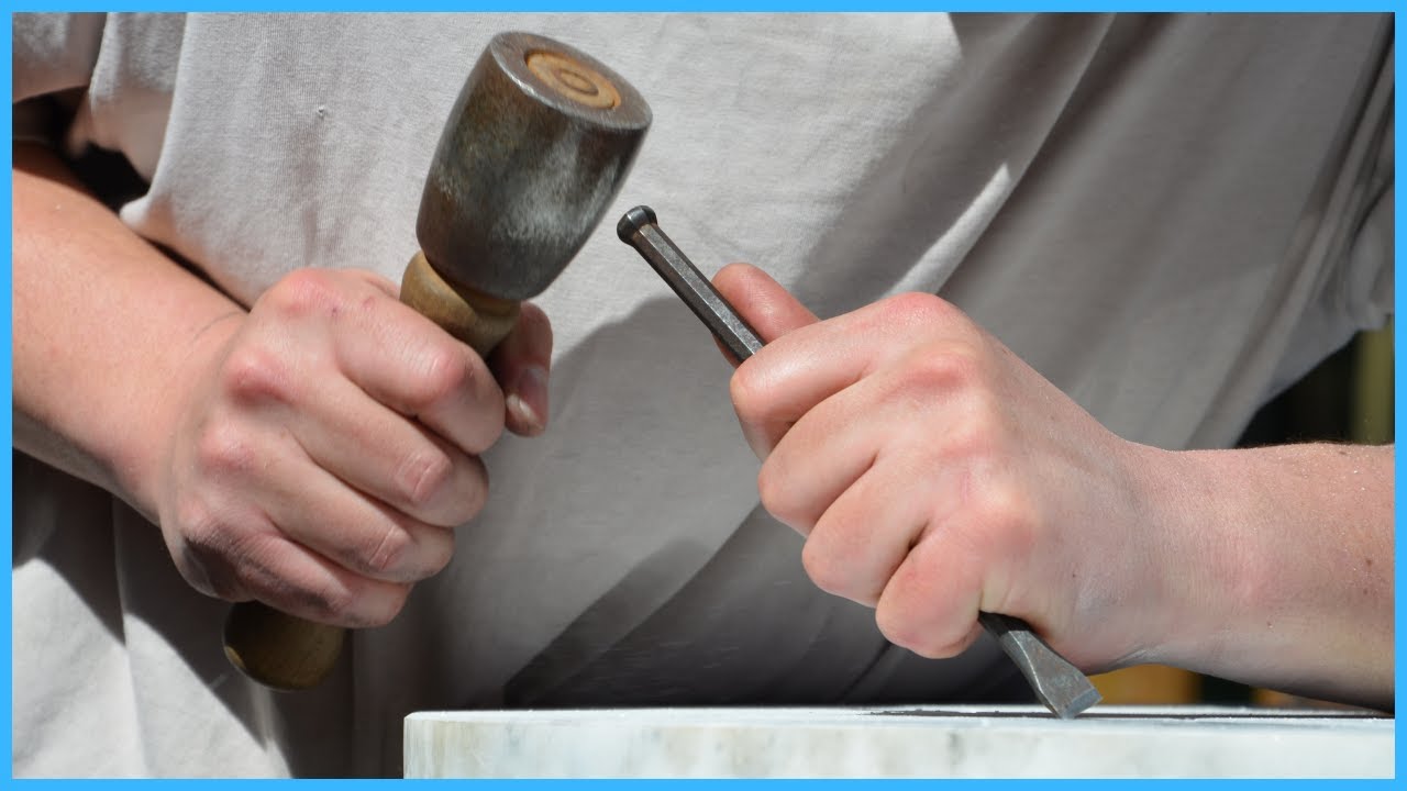 How to carve patterns into stone - YouTube