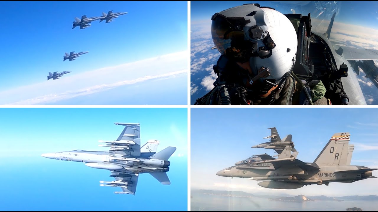 U.S. Marine Corps F/A-18 Hornet Aircraft VMFA 312 Fly Armed - YouTube
