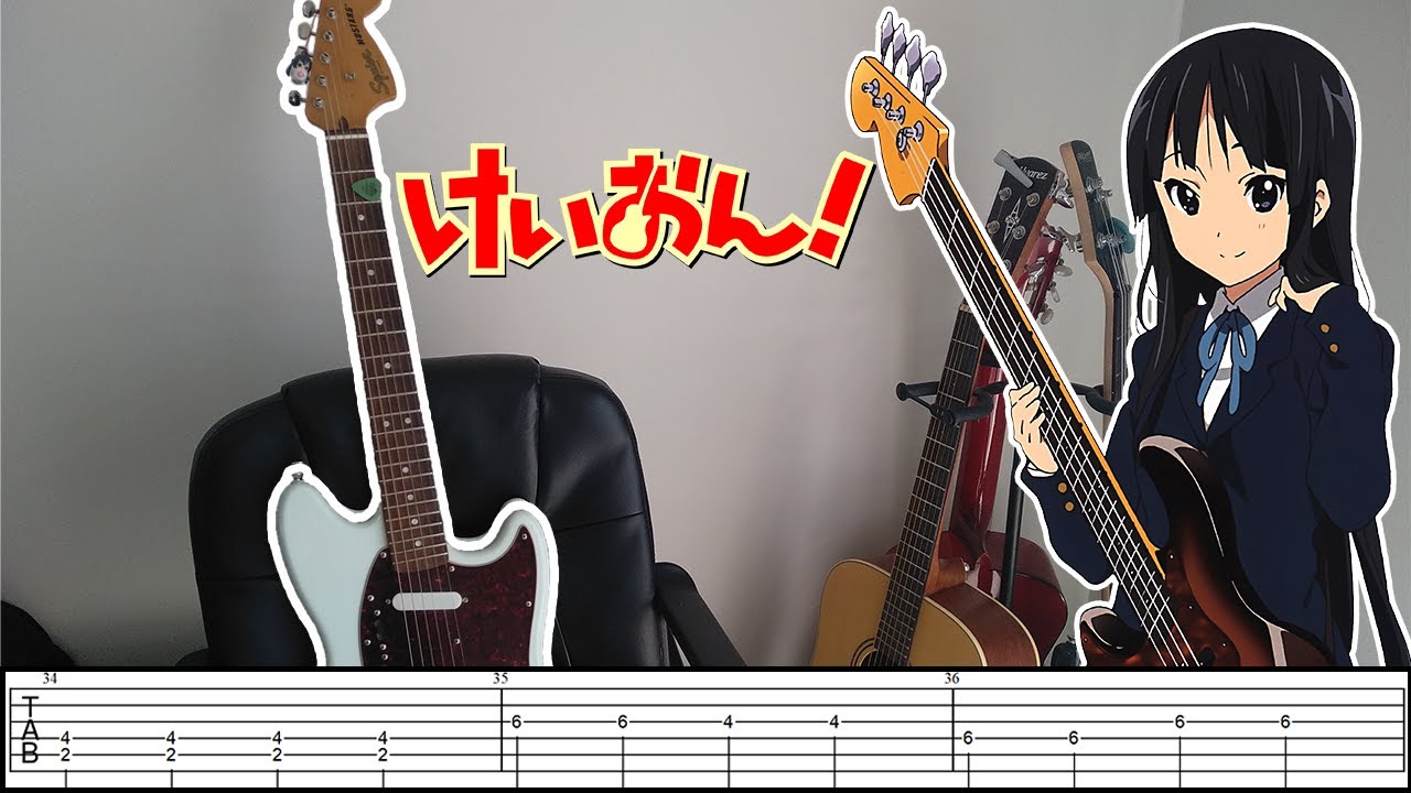 [TABS] K-ON!【Fude Pen~Boru Pen~】Guitar Cover - YouTube