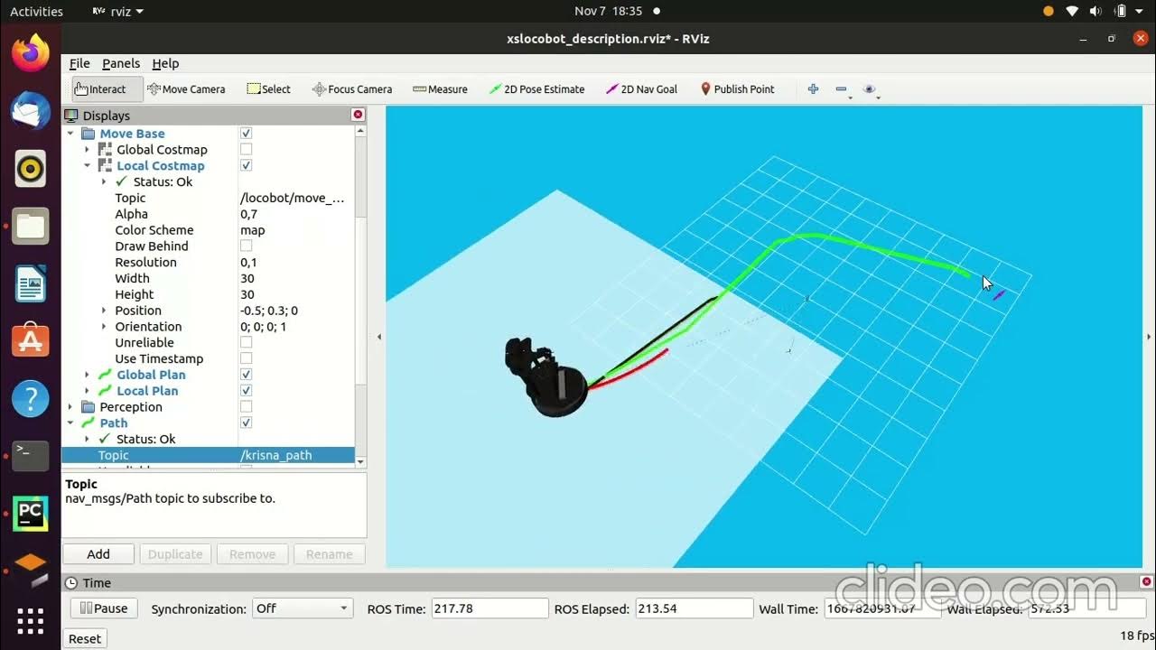 MPC for differential drive robot (Locobot) comparison with DWA - YouTube