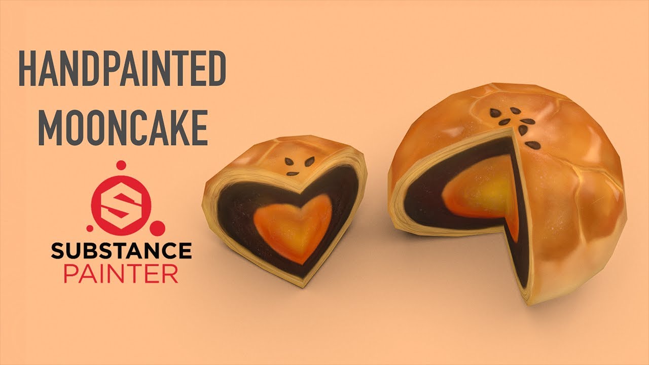 【3D Texturing】Handpainted Mooncake - YouTube