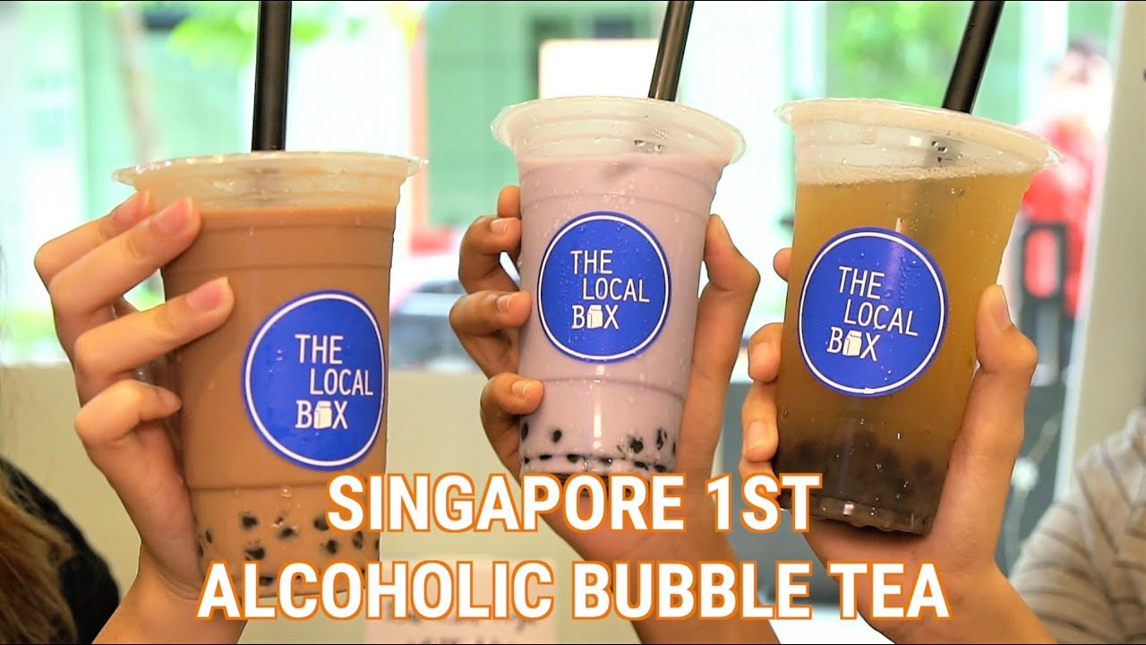 Singapore 1st Alcoholic Bubble Tea - The Local Box - YouTube