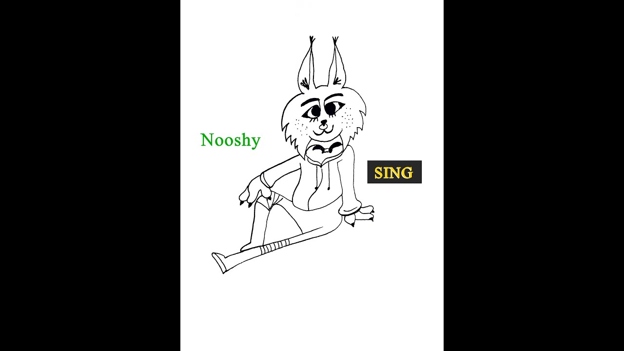 How to Draw Nooshy from Sing animation step by step | #shorts - YouTube