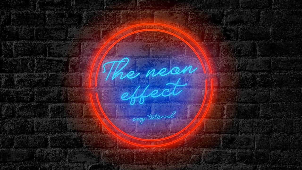 عمل تأثير النيون بالفوتوشوب neo effect photoshop tutorial - YouTube