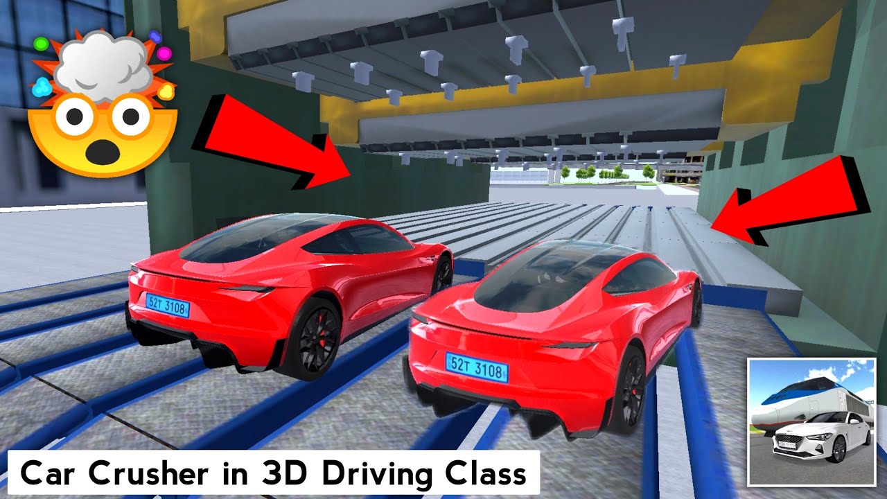 🤯Car Crusher! in 3D Driving Class 2023 - New Update Version 27.32 - YouTube