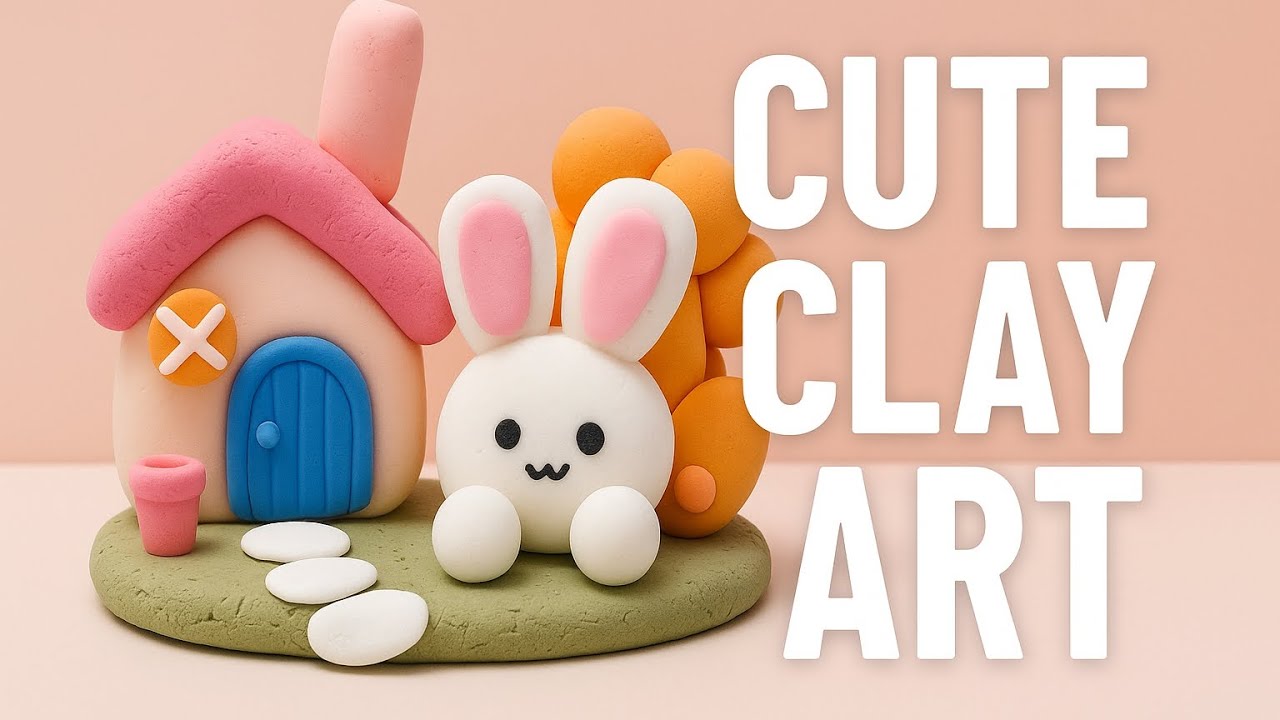 Clay art made with superclay || easy clay art ideas - YouTube