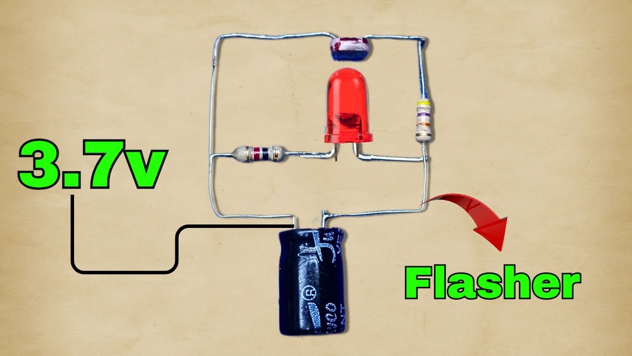 3.7v LED Flasher Circuit | Led Flasher - YouTube