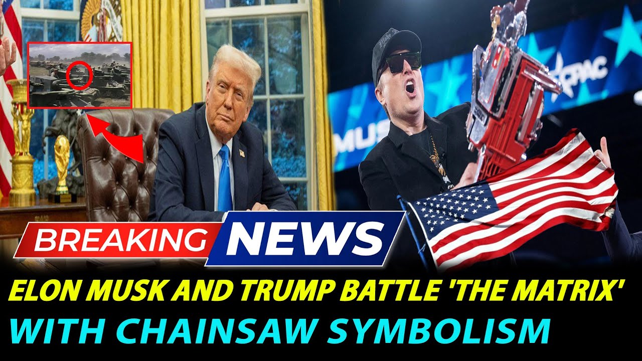 Elon Musk and Trump Battle 'The Matrix' with Chainsaw Symbolism - YouTube