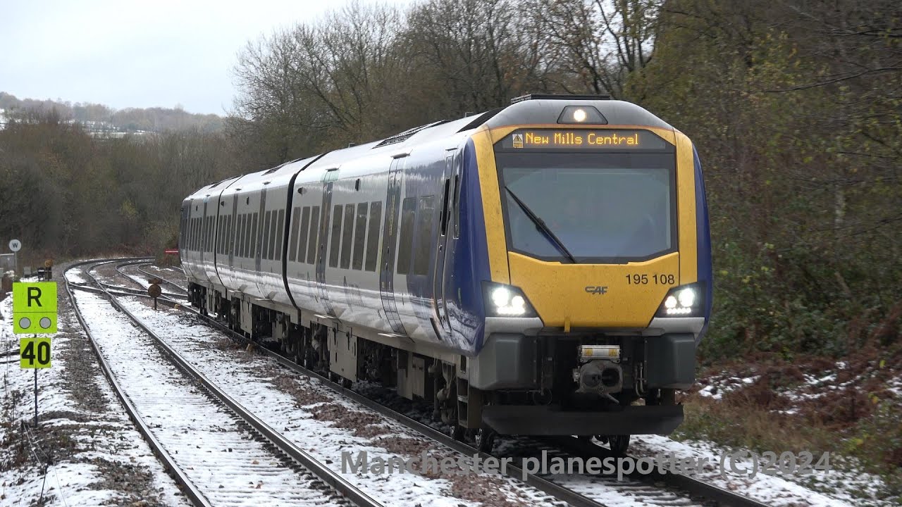 Northern Trains CAF Class 195108 Is Seen Arring And Departing New Mills ...