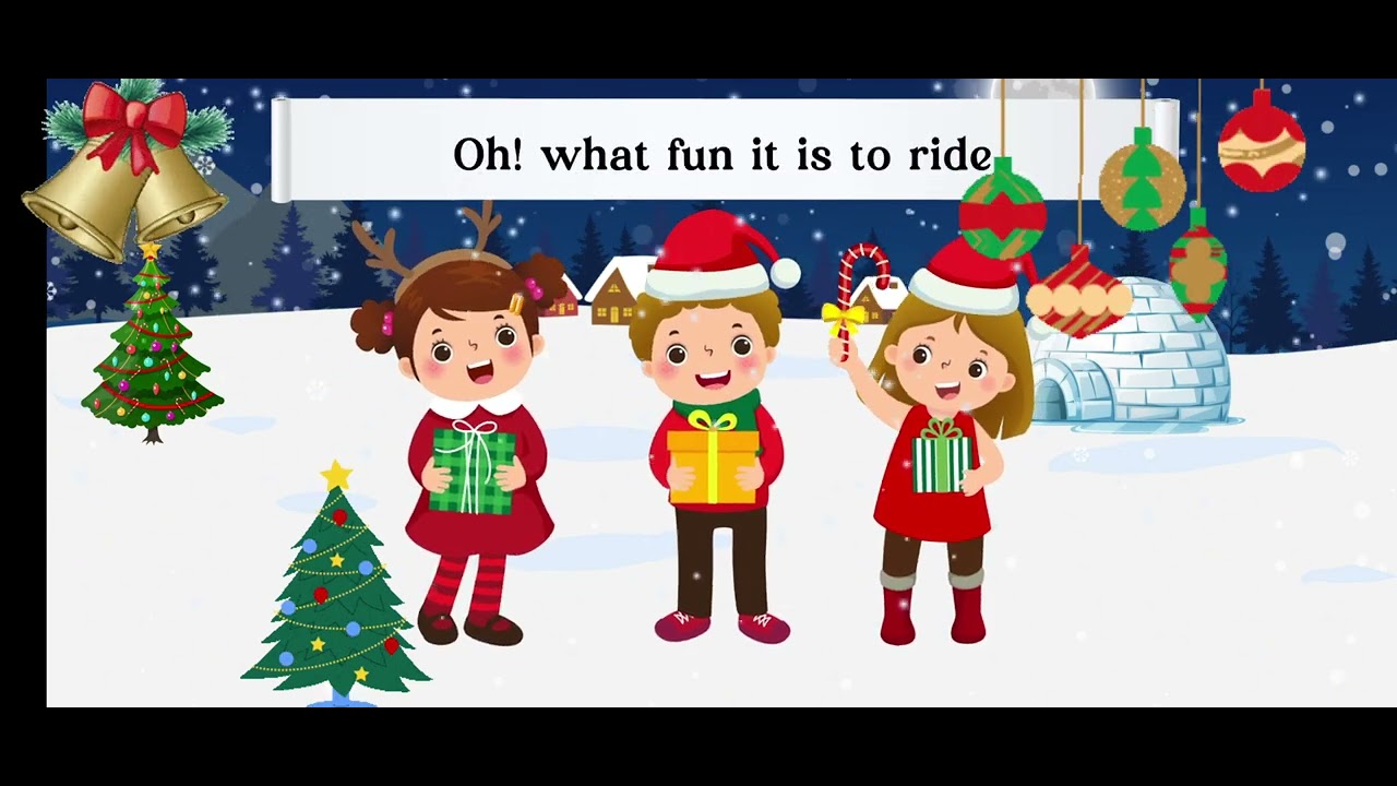Jingle Bells with Lyrics l Nursery Rhymes l Kids Rhymes, toddlers ...