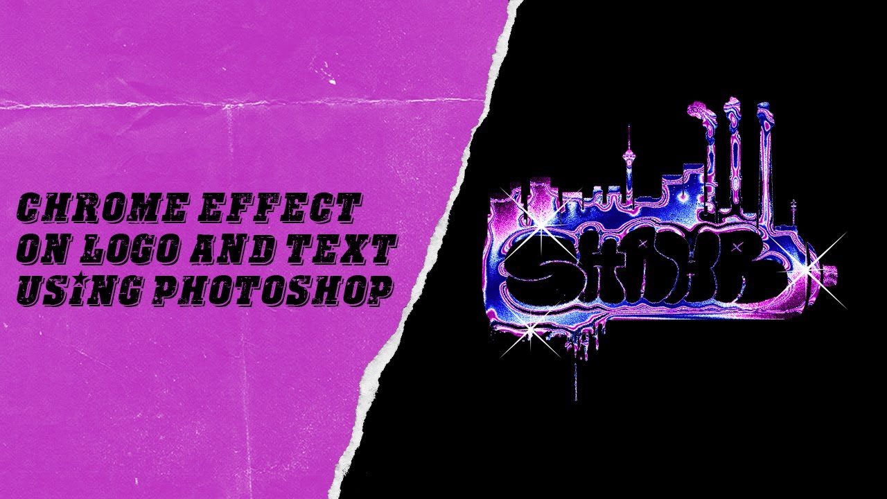 Chrome Effect Logo Or Text Using Photoshop - YouTube