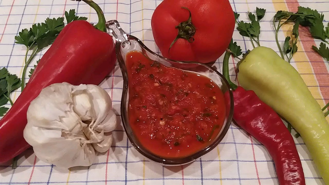 Qış tədarükü - Acikanın Hazirlanması. Acika Resepti. Аджика на Зиму ...