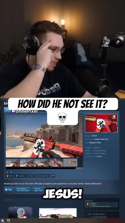 ohnePixel reacts to a QUESTIONABLE CS workshop skin 💀 - YouTube