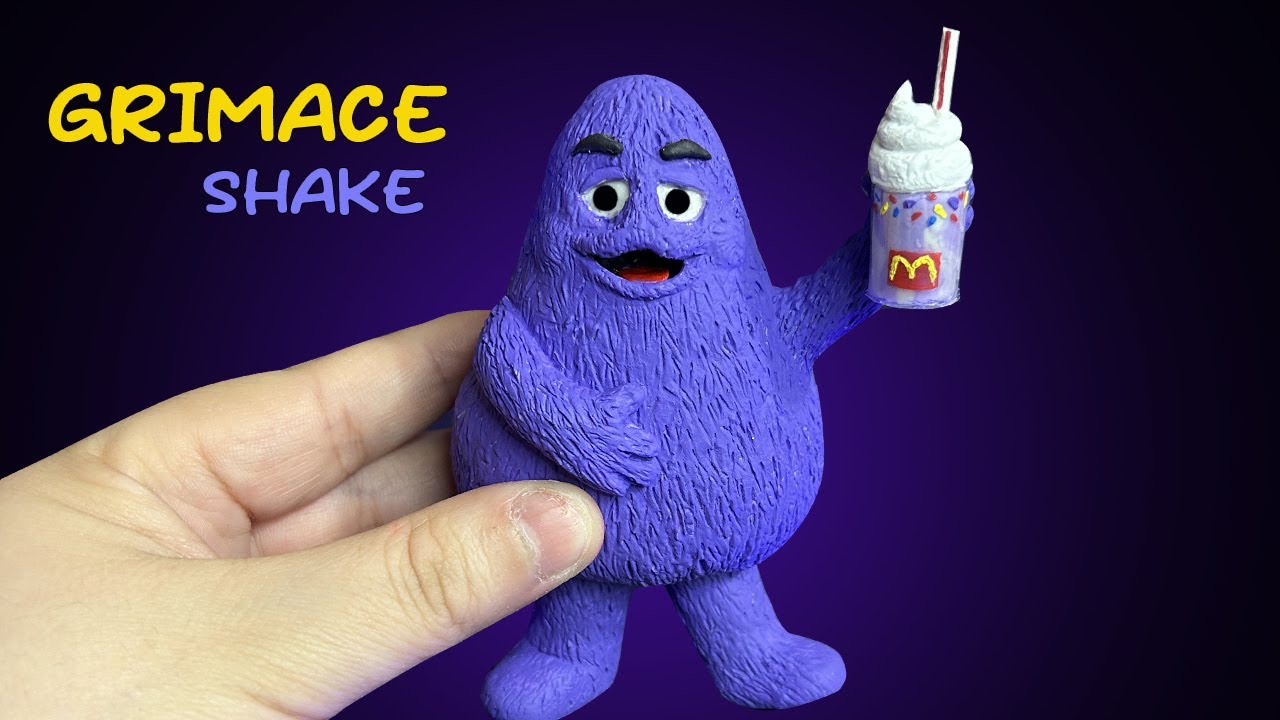 Como hacer a "GRIMACE SHAKE" 🥤💜de PLASTILINA - YouTube