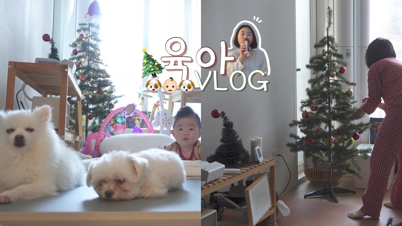 육아 브이로그🐶👶🏻🐶 생후 139일 아기 12월 맞이 집꾸미기 🎄 육퇴 후 더 바쁜 엄마 1일 1캔 맥주 어드벤트 캘린더 🍺 애개육아 브이로그 Youtube