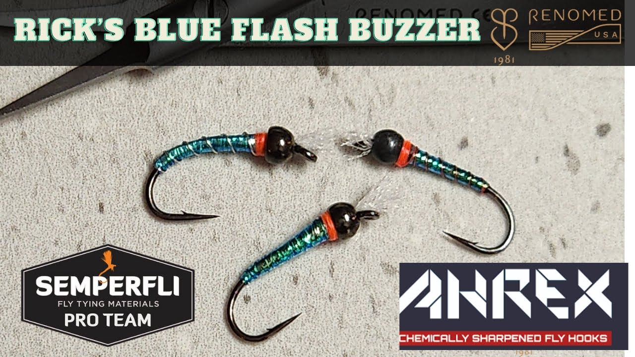Fly Tying Tutorials; Rick's Blue Flash Buzzer - YouTube