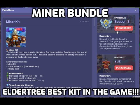 Miner Kit Update (Roblox Bedwars) - YouTube