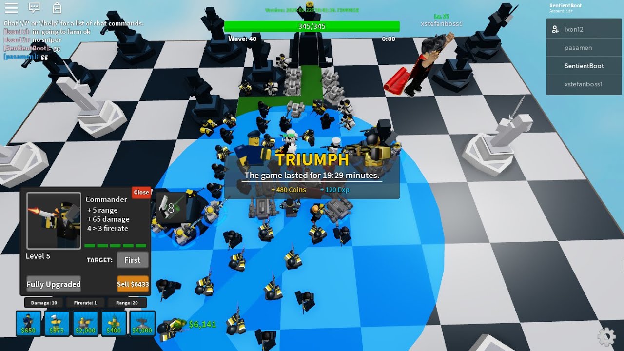 Chess Board (Hard Mode) in ROBLOX Tower Defense Simulator - YouTube