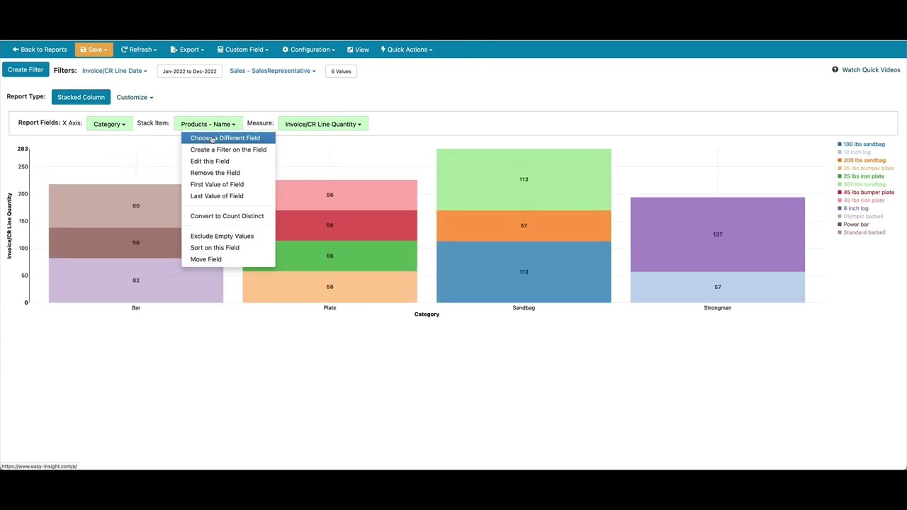 Custom Reports in Easy Insight and DEAR - YouTube
