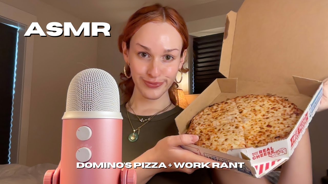 "ASMR Domino’s Mukbang 🍕 Whispered Work Rant - YouTube