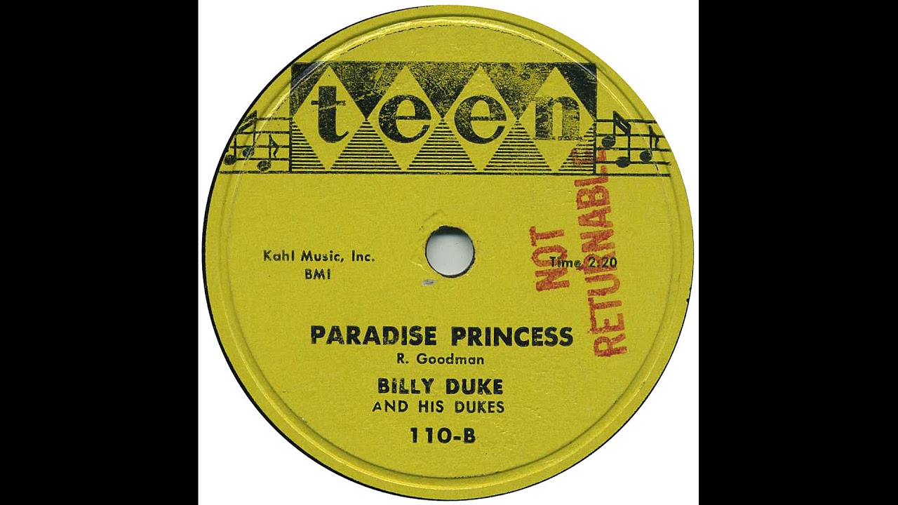 Paradise Princess - Billy Duke & His Dukes - YouTube