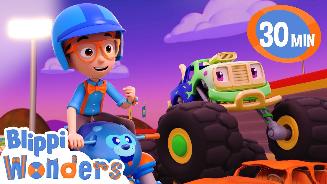 Blippi Wonders - Monster Truck | Cartoons For Kids | Blippi Animated ...
