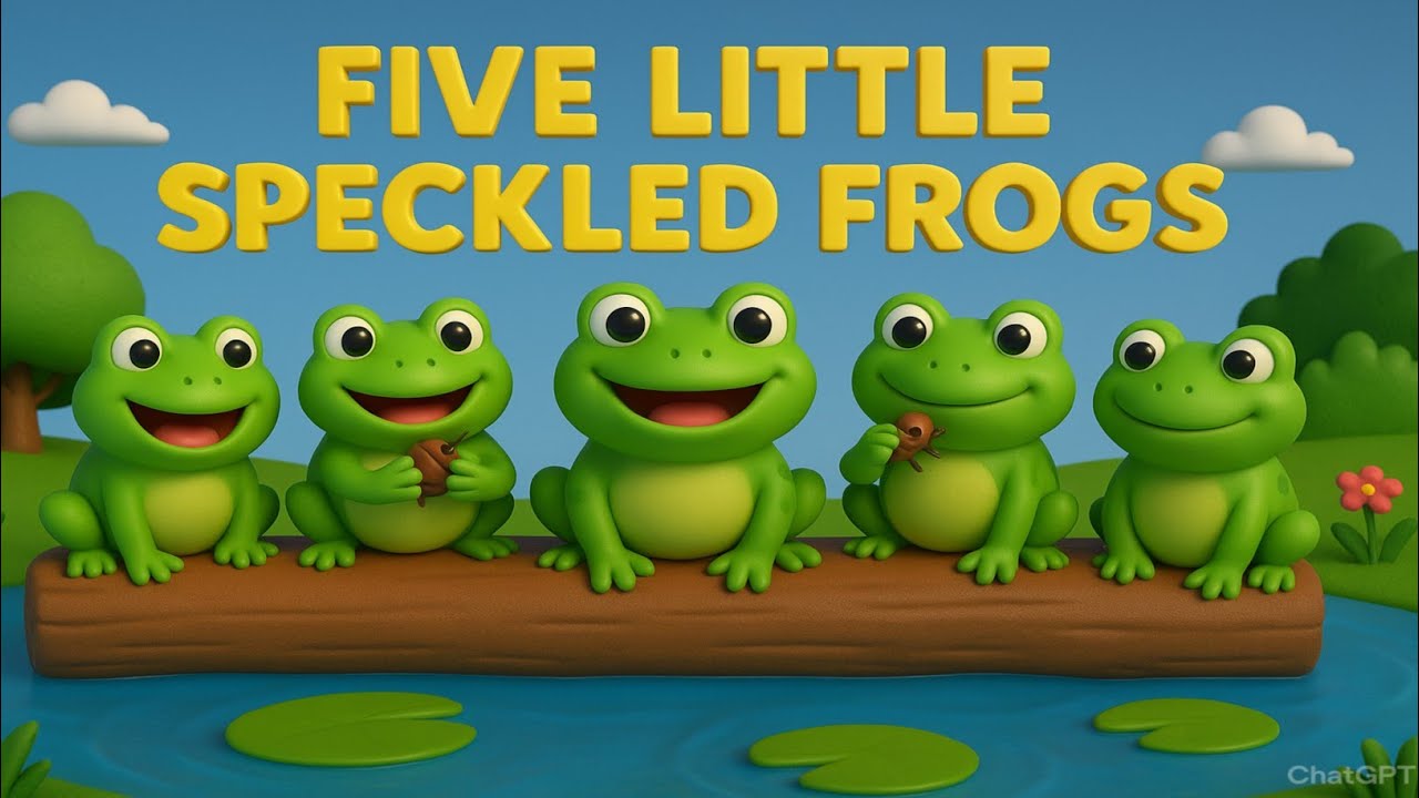 Five Little Speckled Frogs | Fun Nursery Rhyme for Kids | Sing Along ...