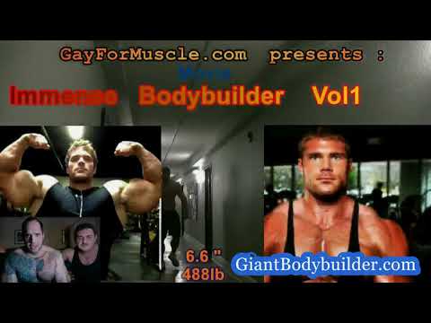Very Tall bodybuilder, looks like a mountain of muscle lift an average guy!