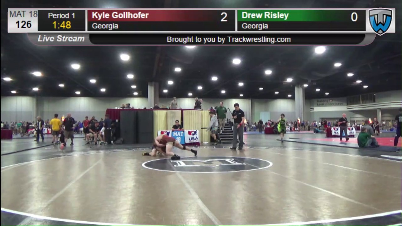 1351 Junior Men 126 Kyle Gollhofer Georgia vs Drew Risley Georgia ...