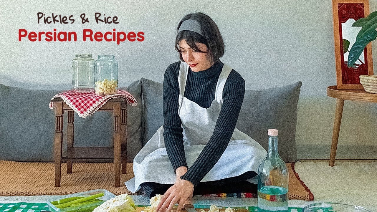 Lubia Polo & Torshi🍛( Iranian green bean Rice and Pickle recipe ...