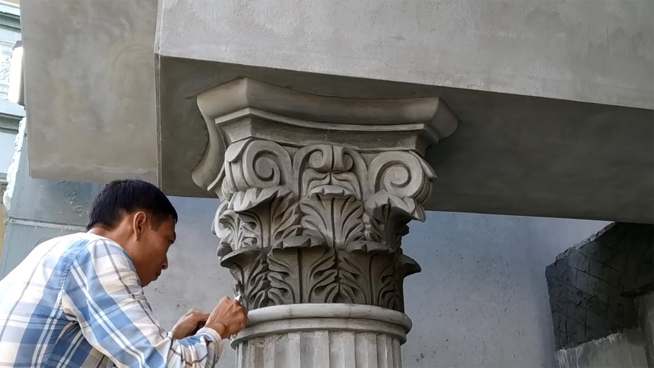 Design beautiful house columns with cement materials - Creative ...