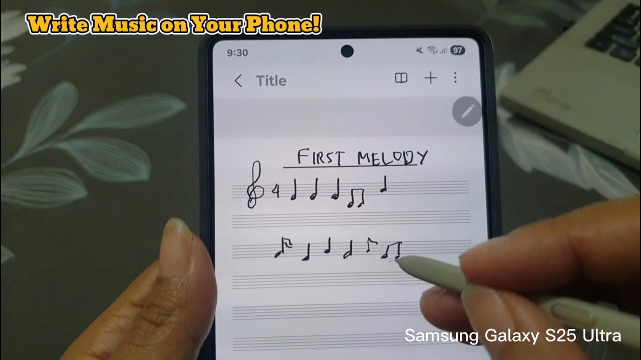 How to Use Music Notation Template in Samsung Notes on Galaxy S25 Ultra ...