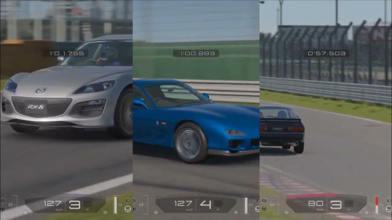 [GT7] Mazda RX-7 GT-X (FC) '90,RX-7 Spirit R Type A (FD) '02,RX-8 Spirit R '12 [Replay ...