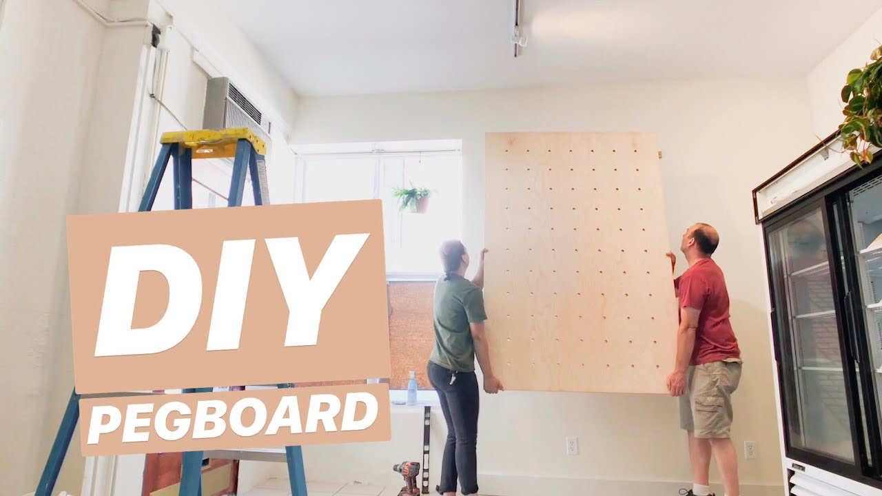 DIY PEGBOARD WALL INSTALL - YouTube