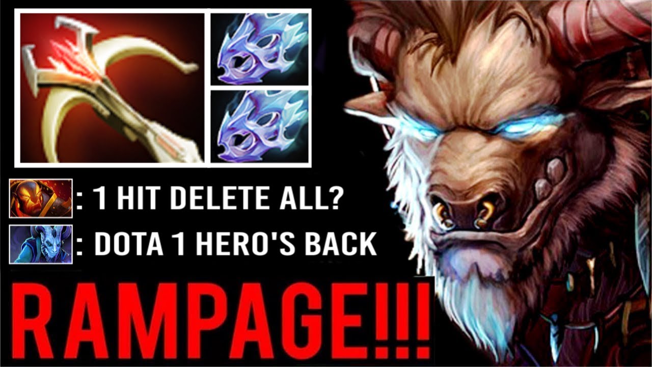 DOTA 1 IMBA HERO IS BACK! 2x Moon Shard + Scepter Tauren RAMPAGE Epic ...
