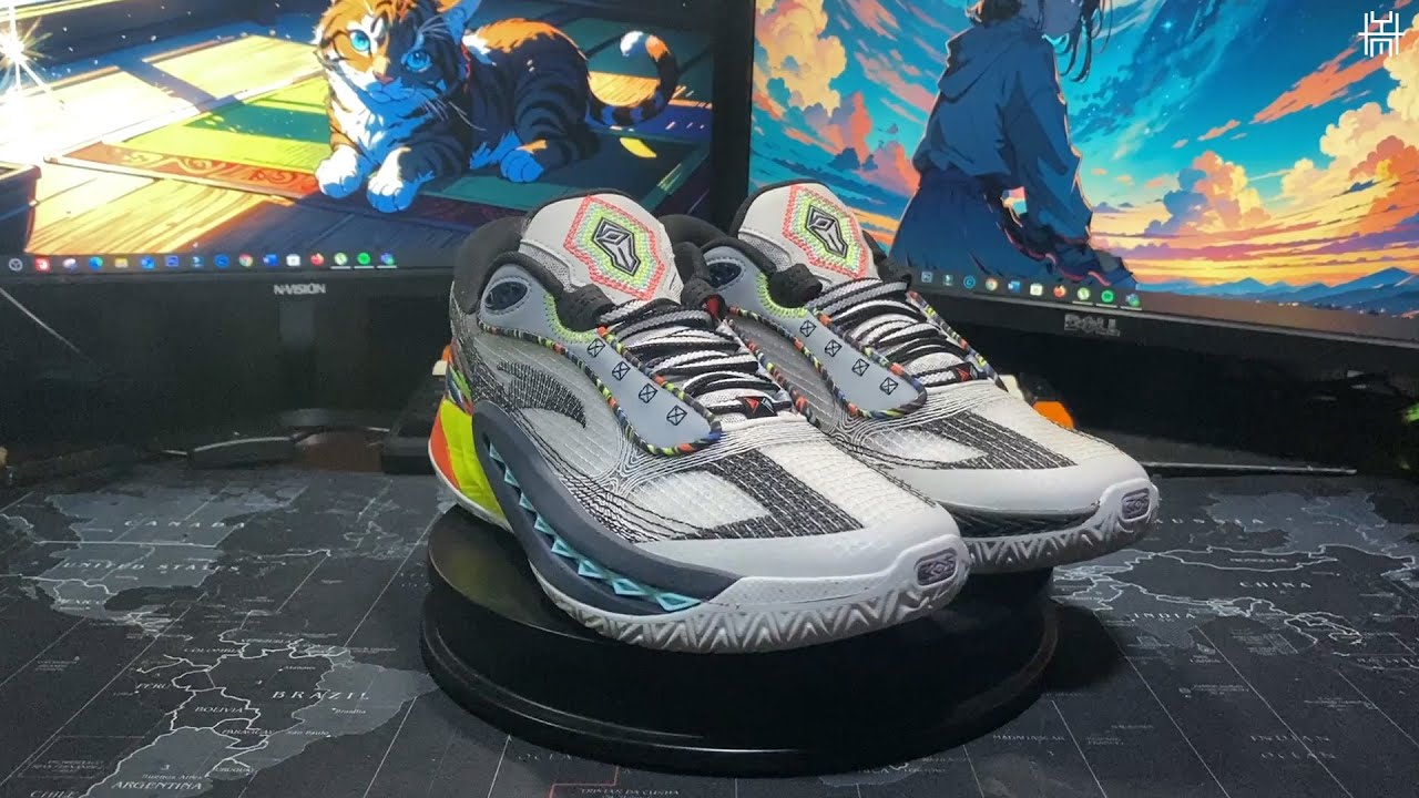 Anta Men Shock Wave 6 Black Grey Unboxing - YouTube
