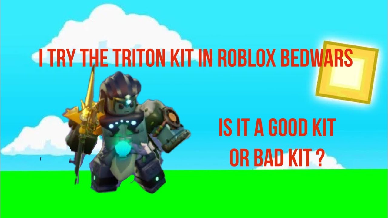 I tried the triton kit in Roblox Bedwars - YouTube