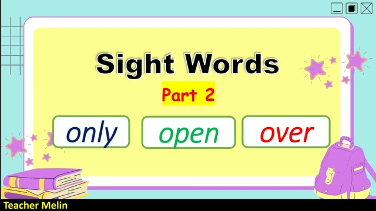 SIGHT WORDS PART 2 - YouTube