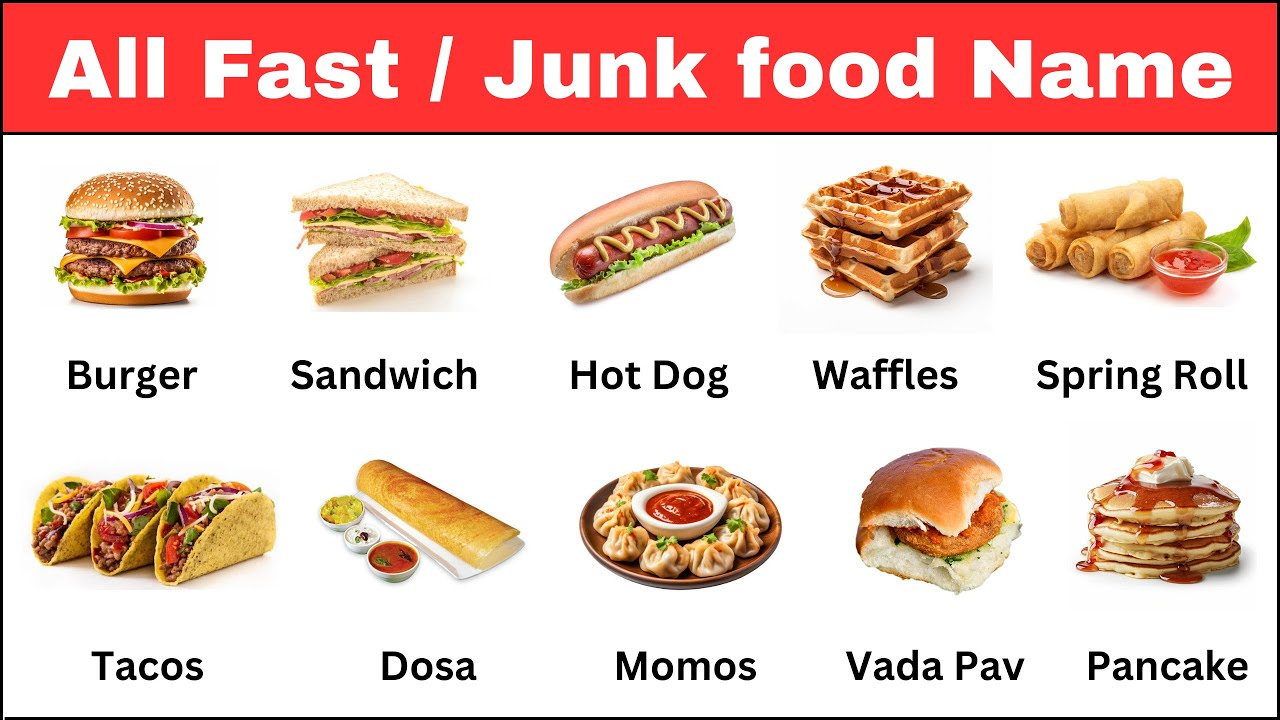 Junk Food Pictures With Name Paragraph On 'Junk Food' Kidpid