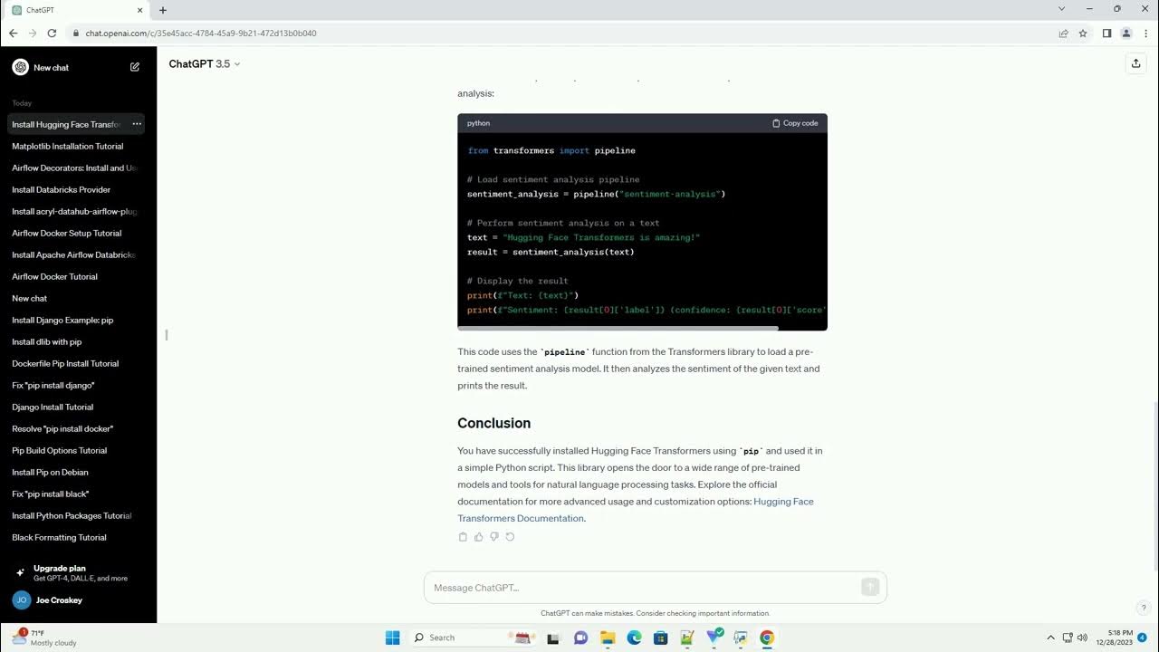 pip install huggingface transformers - YouTube