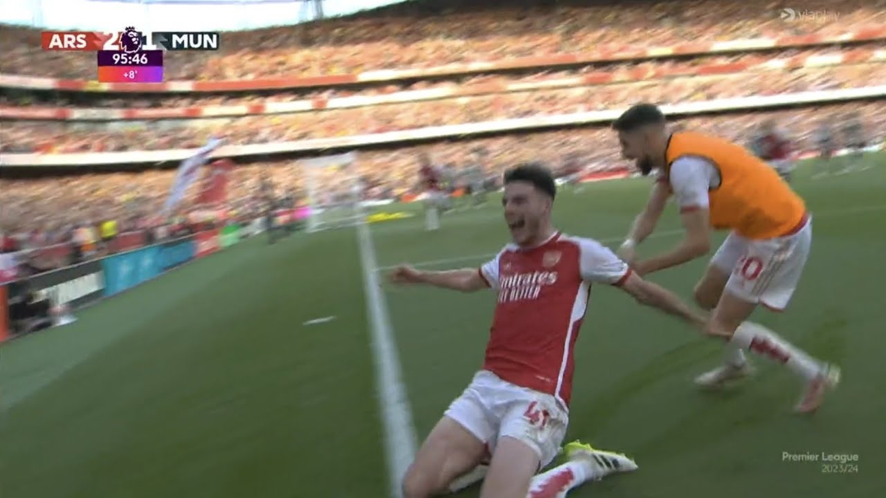 Arsenal fans Erupts after Declan Rice goal vs Man United (Arsenal 2 Man ...