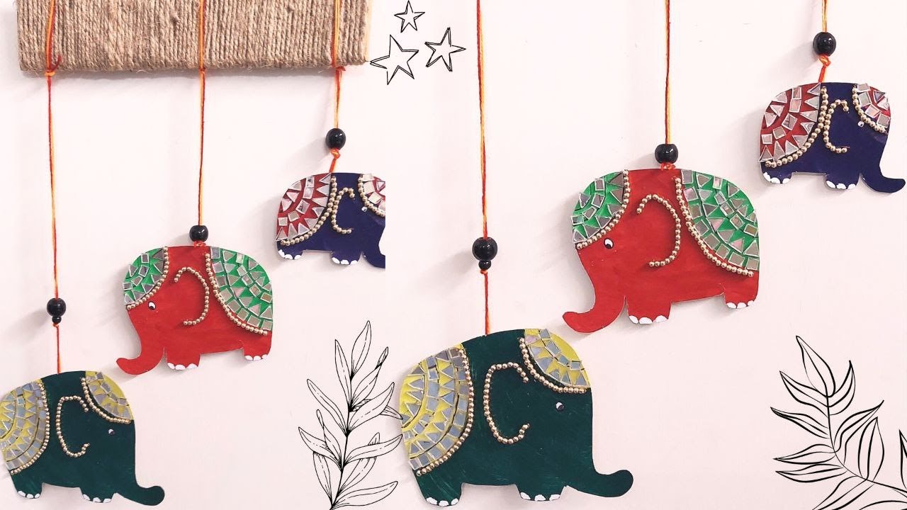 DIY Elephant🐘wall Hanging | Indian Traditional home decor Idea | DIY ...