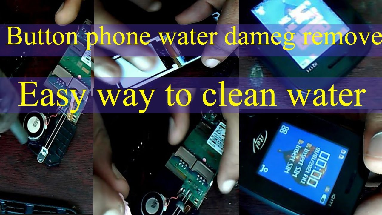 All Button phone water damage remove /Easy way to clean water itel 2171 ...