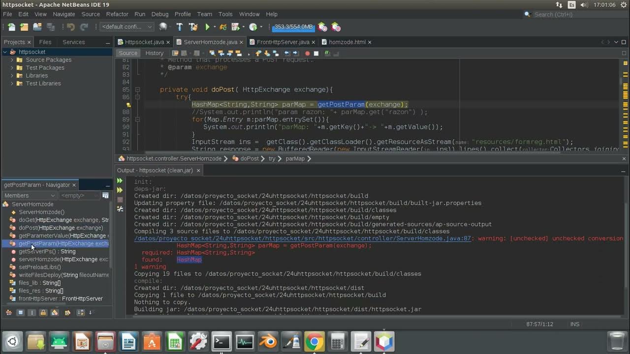Netbeans 19 Java compilar con opción "-Xlint:unchecked" - YouTube
