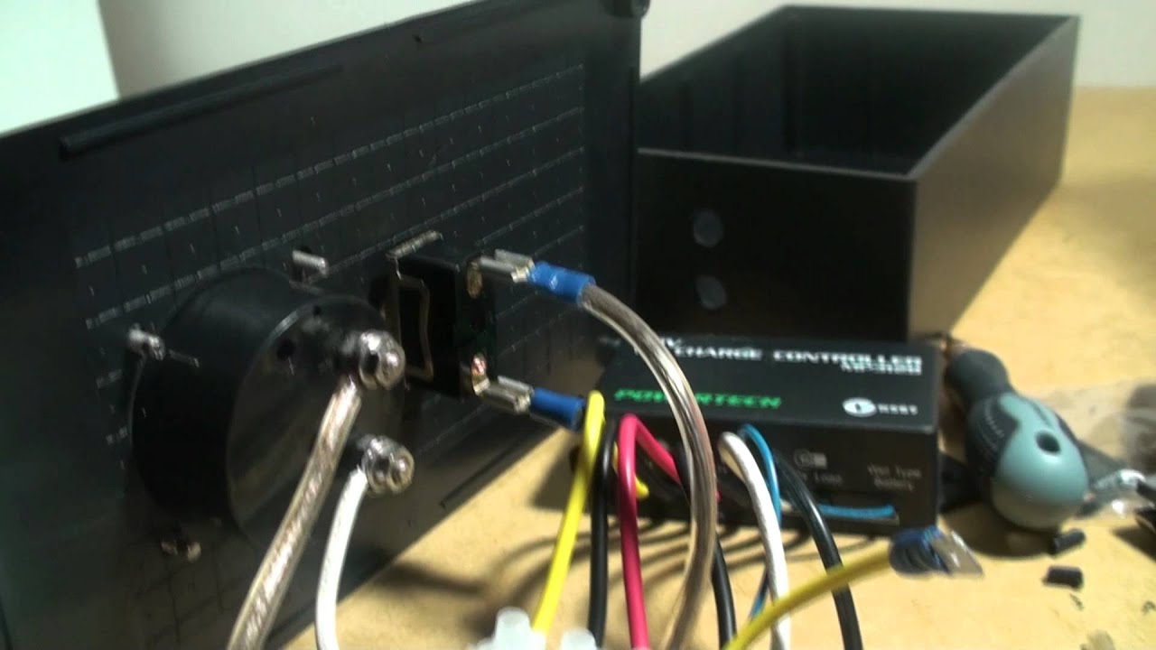 Installing Battery And Solar Panel Charger Outside - YouTube