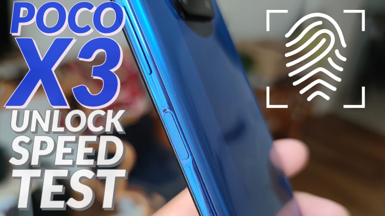 POCO X3: Side-Mounted Fingerprint Scanner Speed Test - YouTube