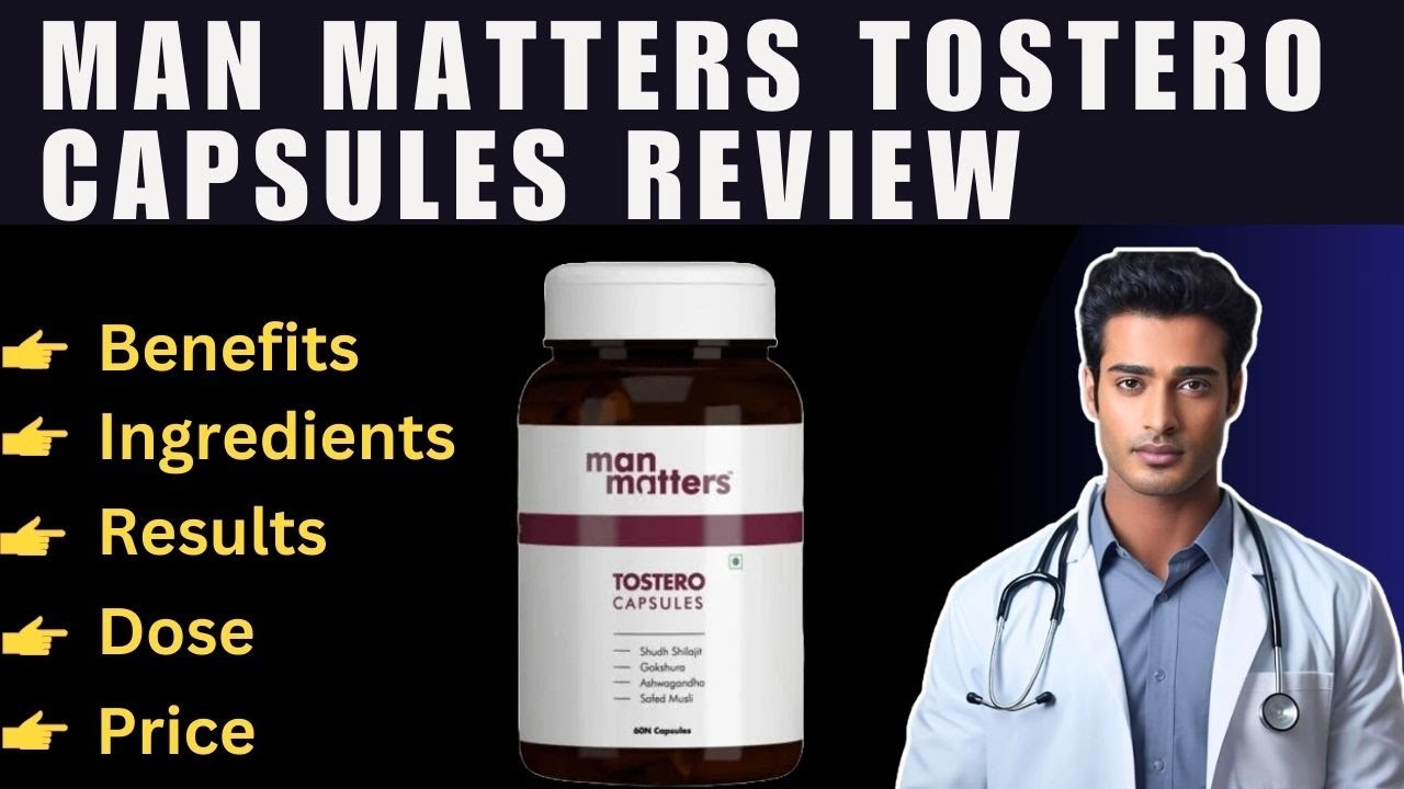 Man Matters Tostero Capsules with Shudh Shilajit, Ashwagandha, Gokshura ...